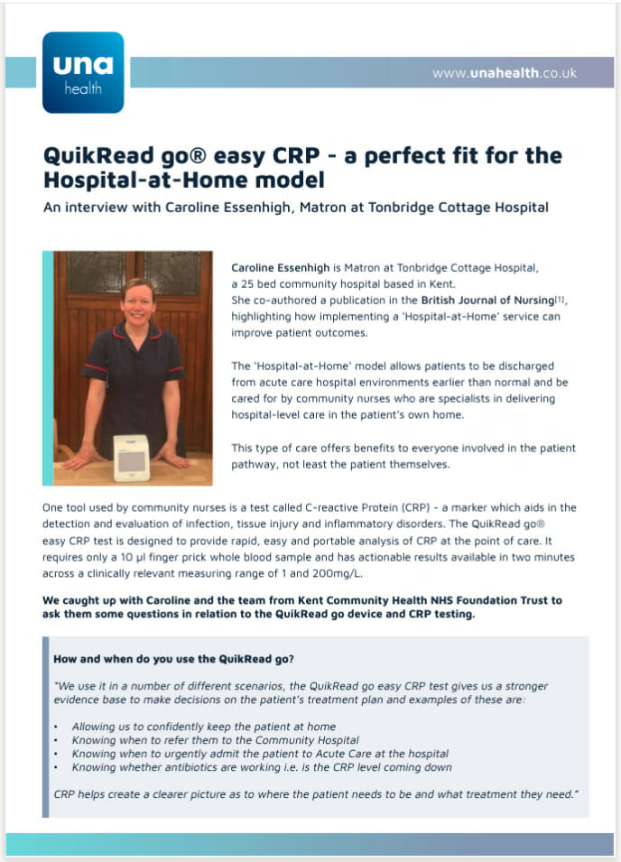 QuikRead go® easy CRP: a perfect fit for the Hospital-at-Home model ...